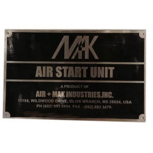 Aluminium Warning Sign Plate - ECG Nameplate